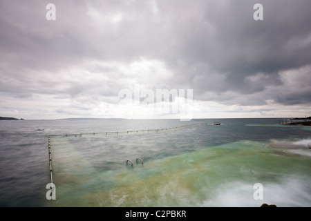 La Valette tidal bathing pools guernsey Stock Photo - Alamy