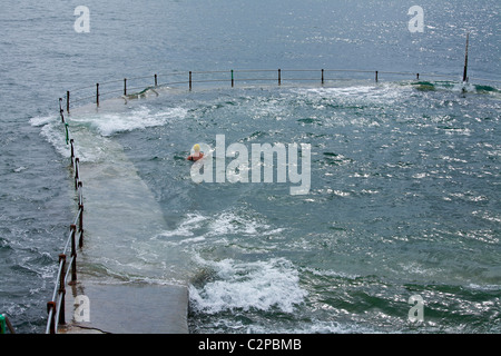 La Valette tidal bathing pools guernsey Stock Photo - Alamy