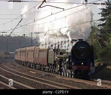Britannia Class Steam Train 70013 Oliver Cromwell Stock Photo - Alamy