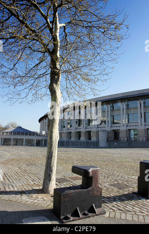 Some of the modern buildings on Hannover Quay, part of the regeneration ...
