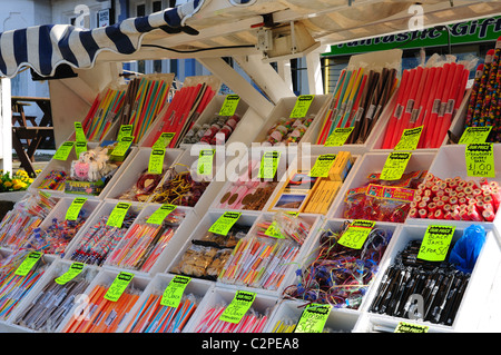 Stall selling Blackpool rock and candy floss on the promenade Stock ...