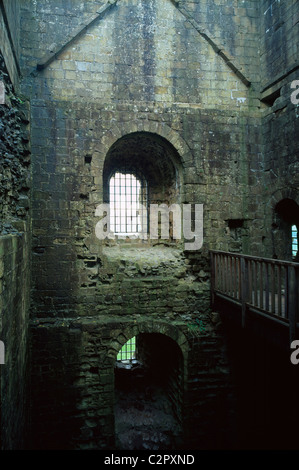Interior of the Keep at Peveril Castle, Castleton, Peak District ...