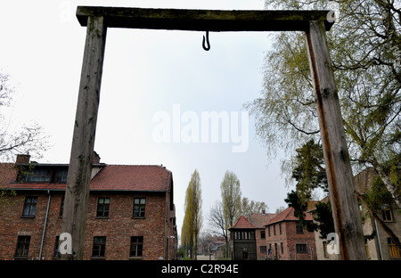 Gallows at Auschwitz I, where camp commandant Rudolf Höss was executed ...