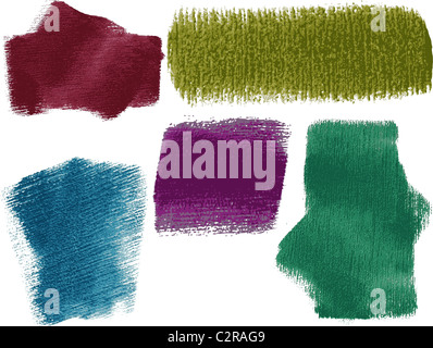 Set of roller paint textures on wood chip and artex wallpaper Stock ...