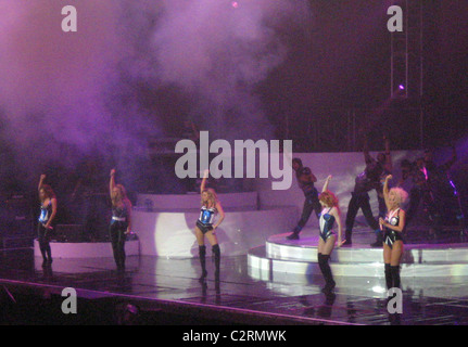 Girls Aloud performing live at the O2 Arena on their 'Tangled Up' tour ...