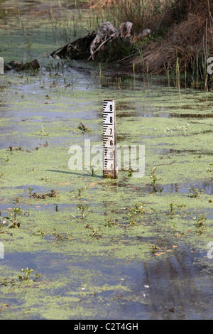 Water level indicator on Lake Kawaguchi, Japan Stock Photo - Alamy