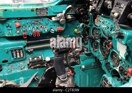 Cockpit and instrument panel of a captured Soviet Mig 29 Fulcrum ...