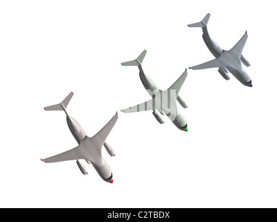 three colored RGB airplanes. 3d Stock Photo - Alamy