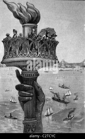 New York Statue of Liberty in a Pop Art Style Layout Stock Photo - Alamy