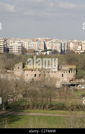 The Caffarella park in the city of Rome, Appia Antica, Almone river ...