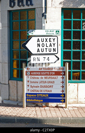 France - Burgundy - Road Signs Stock Photo - Alamy