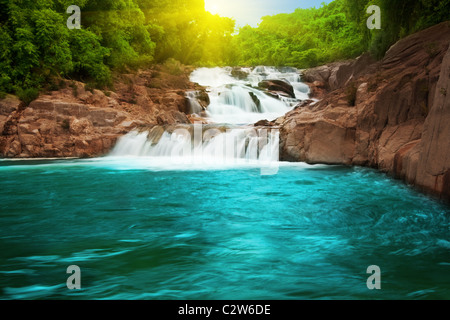 Magic Waterfall and natural pool in Suva, Fiji Stock Photo - Alamy