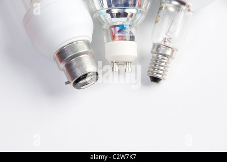 Different types of light bulb caps, Bayonet cap(BC) push and twist ...