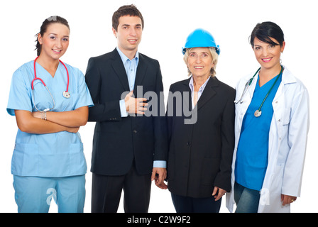 Women in different careers smiling together Stock Photo - Alamy