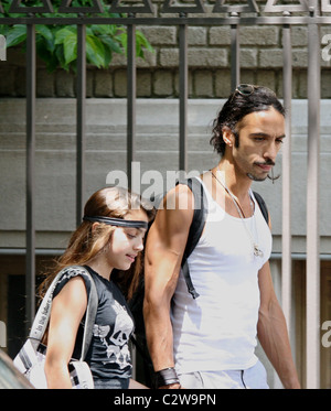 Lourdes Leon and her father Carlos Leon leaving Madonna's apartment ...