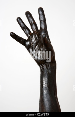 Black painted hand and arm Stock Photo: 36208218 - Alamy