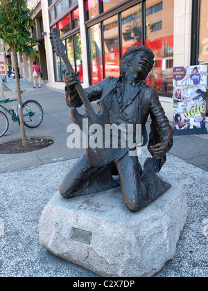 Jimi Hendrix statue on Broadway, Capitol Hill, Seattle, Washington ...