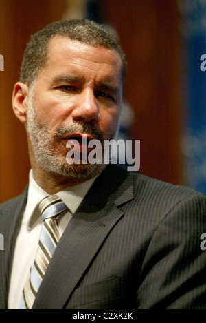 David Paterson addresses a luncheon at the National Press Club ...