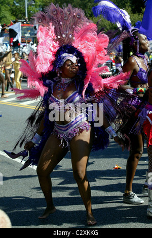 Revelers of the 41st West Indian American Day Carnival Parade in ...