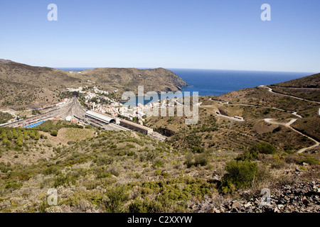 Portbou. aerial image. overview Stock Photo - Alamy