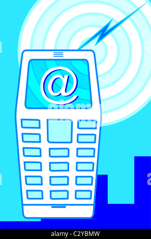 mobile phone transmitting Stock Photo - Alamy