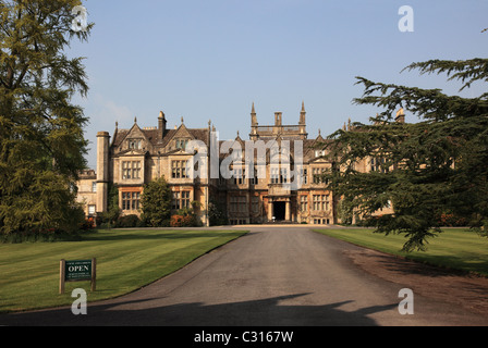The Elizabethan manor house at Corsham Court is glimpsed through its ...