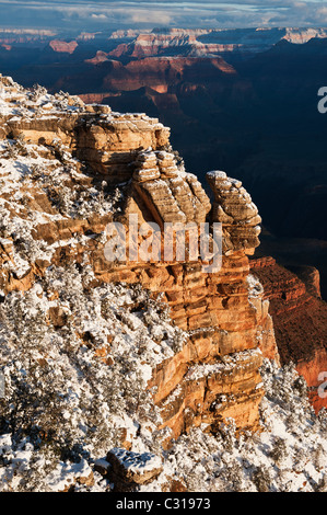 The view from Mather Point at the Grand Canyon, Arizona, offers a ...