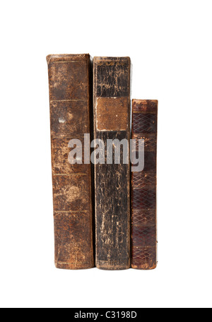 A row of old used books on a table Stock Photo - Alamy