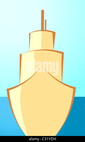 ship with brown hull at sea Stock Photo - Alamy