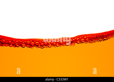 Orange fuel line with bubbles isolated on a white background Stock ...