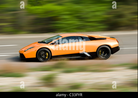Lamborghini on track, Longcross, London April 2011 Stock Photo - Alamy