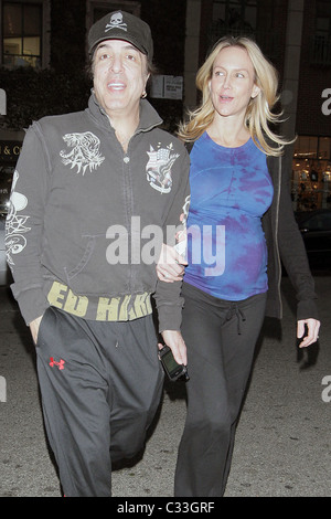 KISS singer Paul Stanley and his pregnant wife Erin Sutton go to a ...