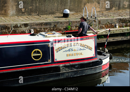 narrowboat about to enter beeston lock Nottingham england uk Stock ...
