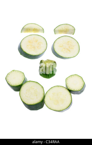 zucchini cut in pieces as ingredient for soup Stock Photo - Alamy
