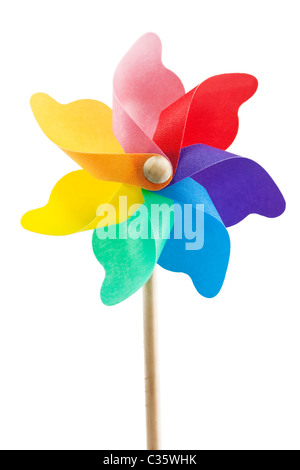 Blue and white windmill toy at the beach Stock Photo - Alamy