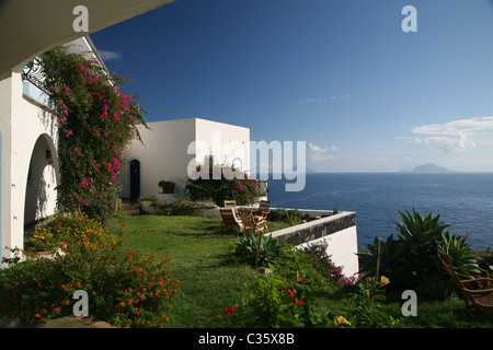 Punta Scario hotel , Salina, Sicily, Eolie island, Italy, Europe Stock ...