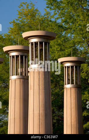 Carillon bell towers in Bicentennial Park, Nashville Tennessee USA ...