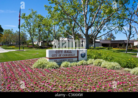 Camarillo California's City hall with fresh new flowers in the ...