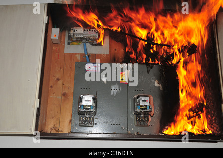 A fire broke out in a household electrical fuse box flames consumed ...