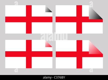 George Cross flag of England a white flag with red cross and inset ...