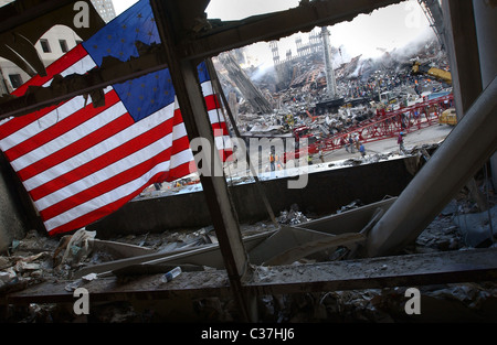 010915-N-3995K-024 New York, N.Y. (Sept. 15, 2001) -- The American flag ...
