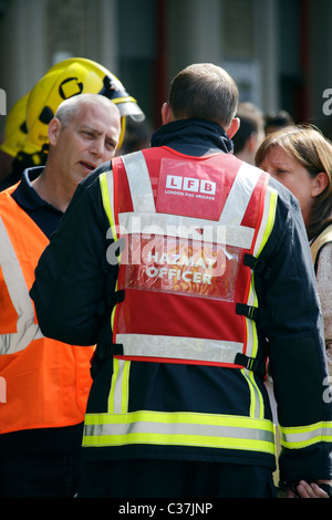 London Fire Brigade HAZMAT Officer at a suspected chemical incident on ...