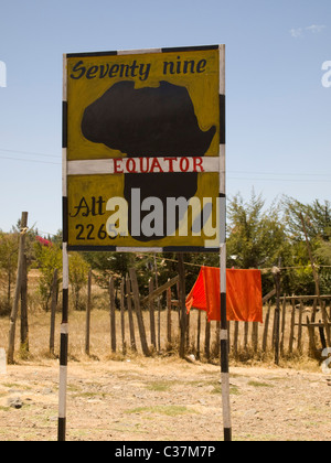 East Africa, Kenya, Equator sign Stock Photo: 86363470 - Alamy