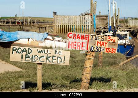 Advanced warning sign of road closure on a road in the UK Stock Photo ...