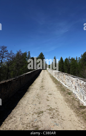 The newly refurbished (2011) old Invercauld Bridge over the River Dee ...