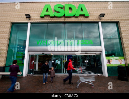 The Asda superstore supermarket shop store logo sign in the Uk Stock ...