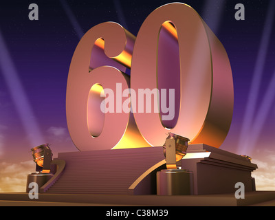 Golden number - 60 Stock Photo - Alamy