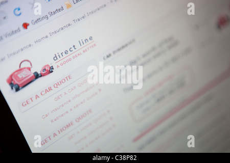 Illustrative image of the Direct Line website Stock Photo - Alamy