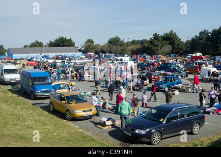 A car boot sale at the Carn Brea Leisure Centre car park in Pool near ...
