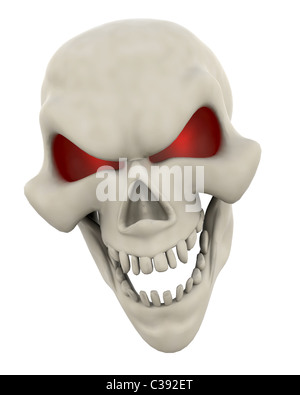 3D Render of a Halloween Evil Skull Head Stock Photo - Alamy